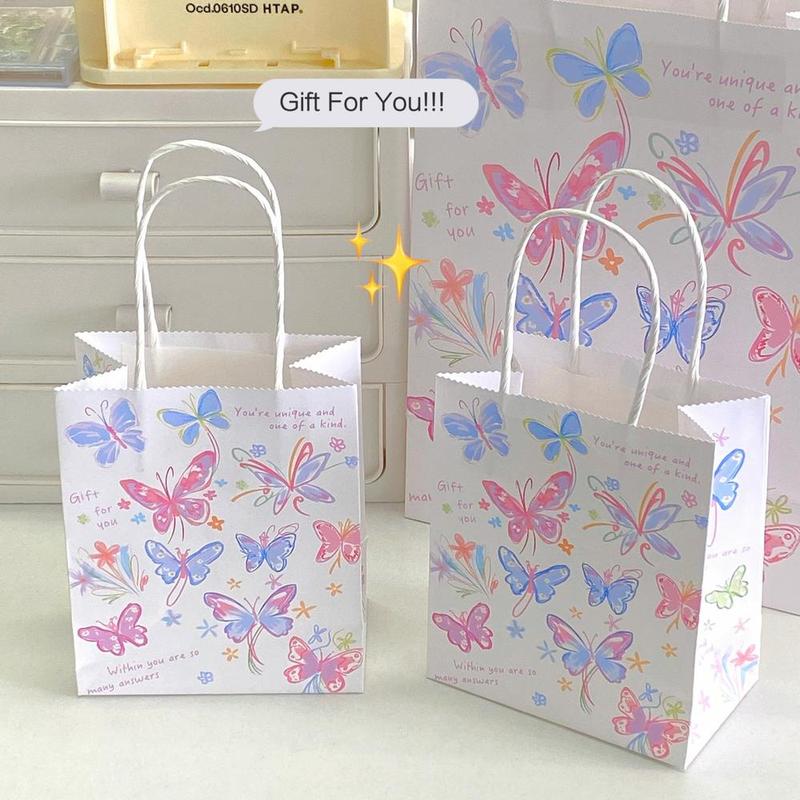 Butterfly print Butterfly gift bags Stylish Colorful Kraft paper ...
