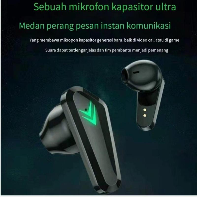 X15 Gaming Earphone Bluetooth TWS Tampilan Digital Nirkabel Bluetooth 5 ...