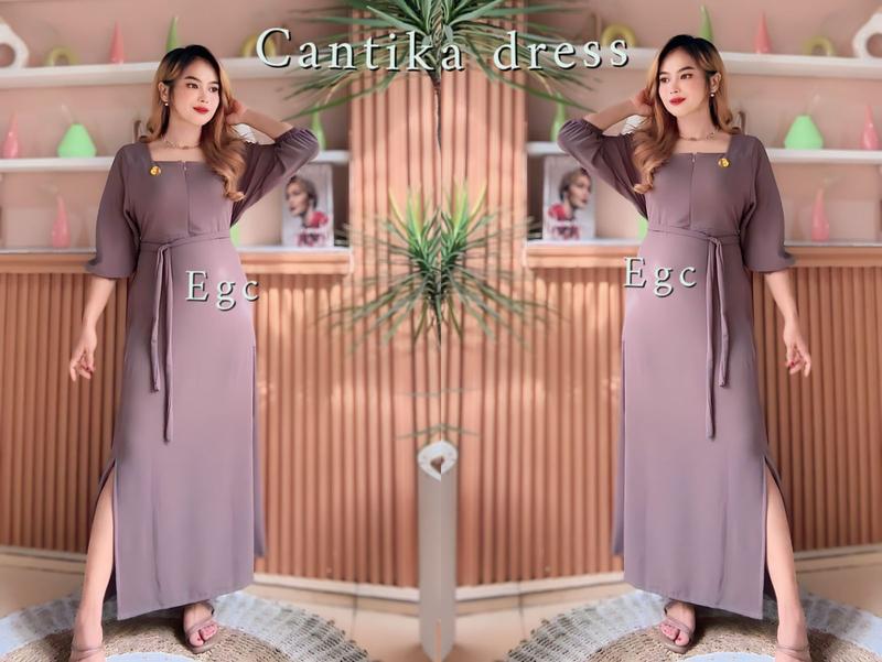 Cantika dress byelincollection Polos - Shop | Tokopedia
