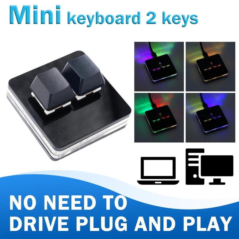 Mini Mechanical 2-key Shortcut Keyboard HID Standard Keyboar - TikTok ...