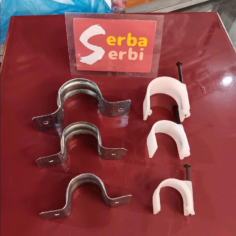 (/PCS KLEM PIPA 1/2 3/4 1)Clamp Penjepit pipa pvc / plat besi - Shop ...