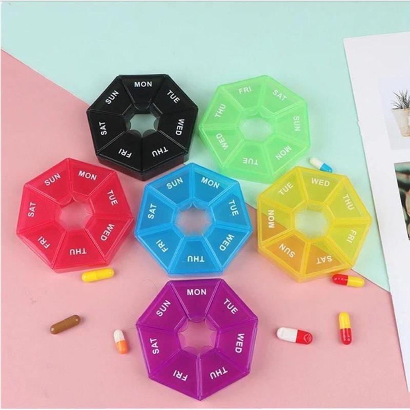 7Days Pill Case Candy Vitamin Storage Box Travel Portable Mini - TikTok ...
