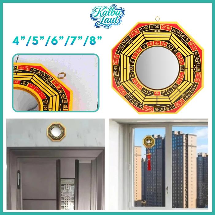 Promo Cermin Bagua Fengshui Kaca Pakwa 4"/5"/6"/7"/8" Feng Shui Pat Kua ...