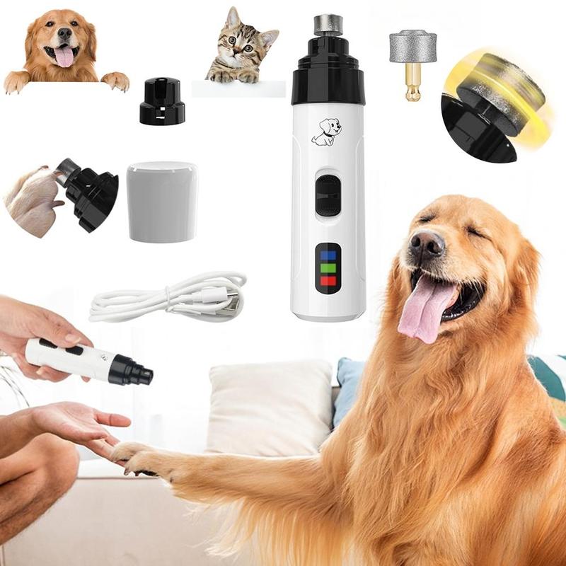 Electric Pet Nail Sharpener Dog Mani Clippers Cat Set Nail Rechargeable ...