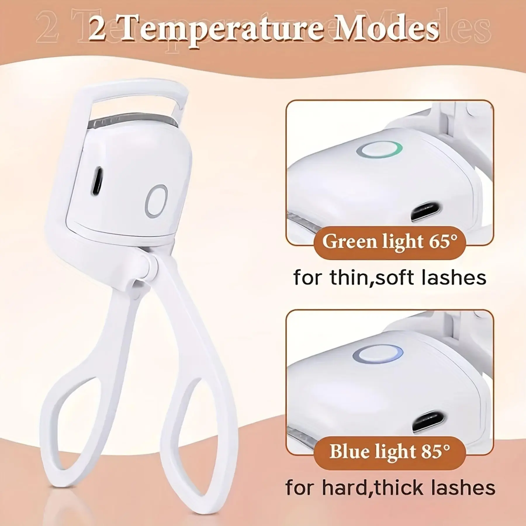 Valentine's Day Electric Eyelash Curler, 1 Piece Long-lasting Curl ...