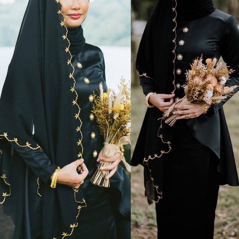 SHAWL SULAM VIRAL HEAVY SHIFFON - Pilihan Full Sulam dan Sulam - TikTok ...