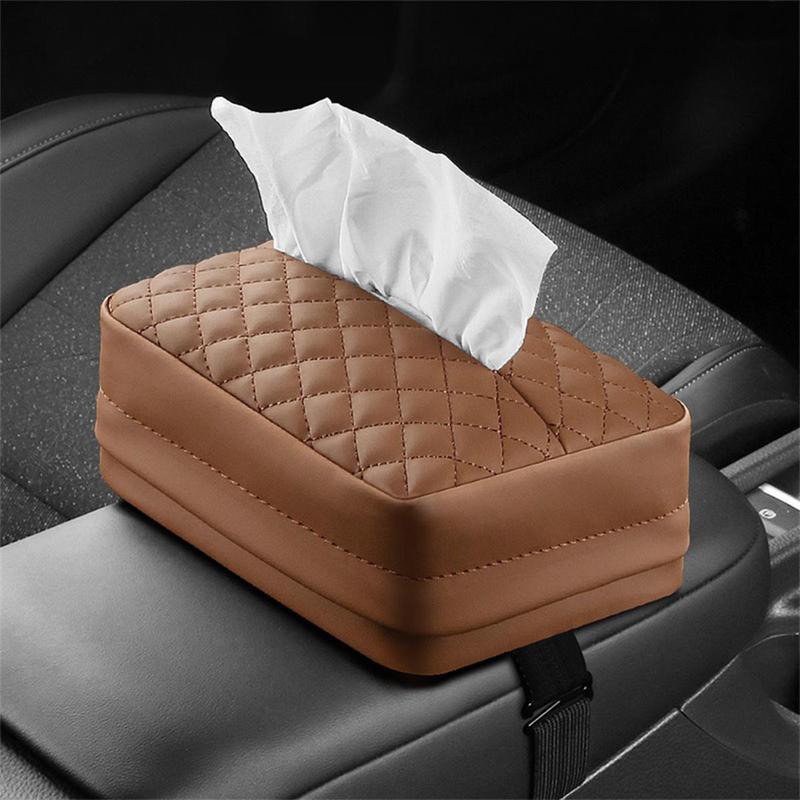 Car Tissue Box Leather Toilet Paper Holder Seat Back Tissue Box ...