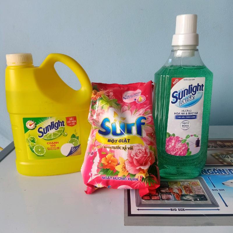 Combo 3món can nước rửa chén Sunlight 1.4 kg nước lau sàn Sunlight ...