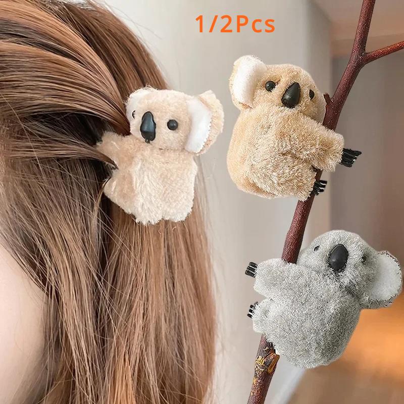 Klip Kuku Haiwan Beruang Koala Mewah Comel, Set 2 Keping, Sesuai ...