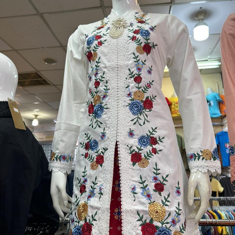 Kebaya encim tunik bahan katun linen premium - Shop | Tokopedia