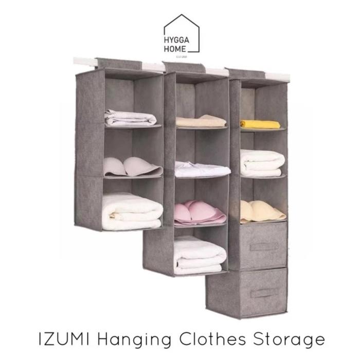 Jual IZUMI Hanging Clothes Storage Rak Pakaian Gantung Organiser Lemari ...