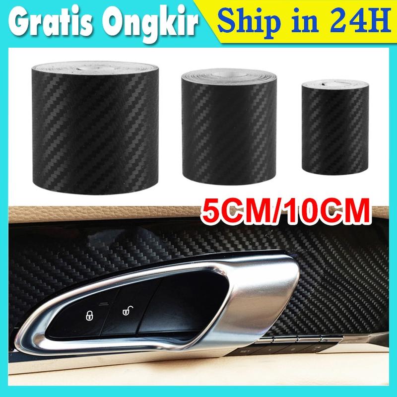 Stiker Mobil 3D Karbon Pelindung Pintu Sill Plate Anti Gores Carbon ...