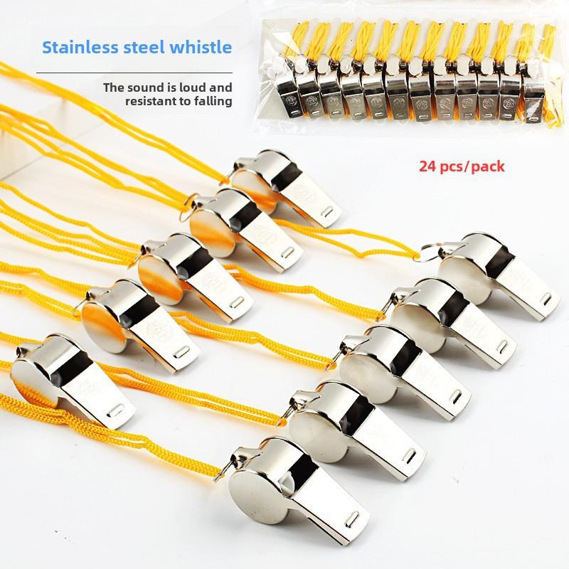 Wholesale Metal Whistle with Strap for Referees, Emergency Whistle ...