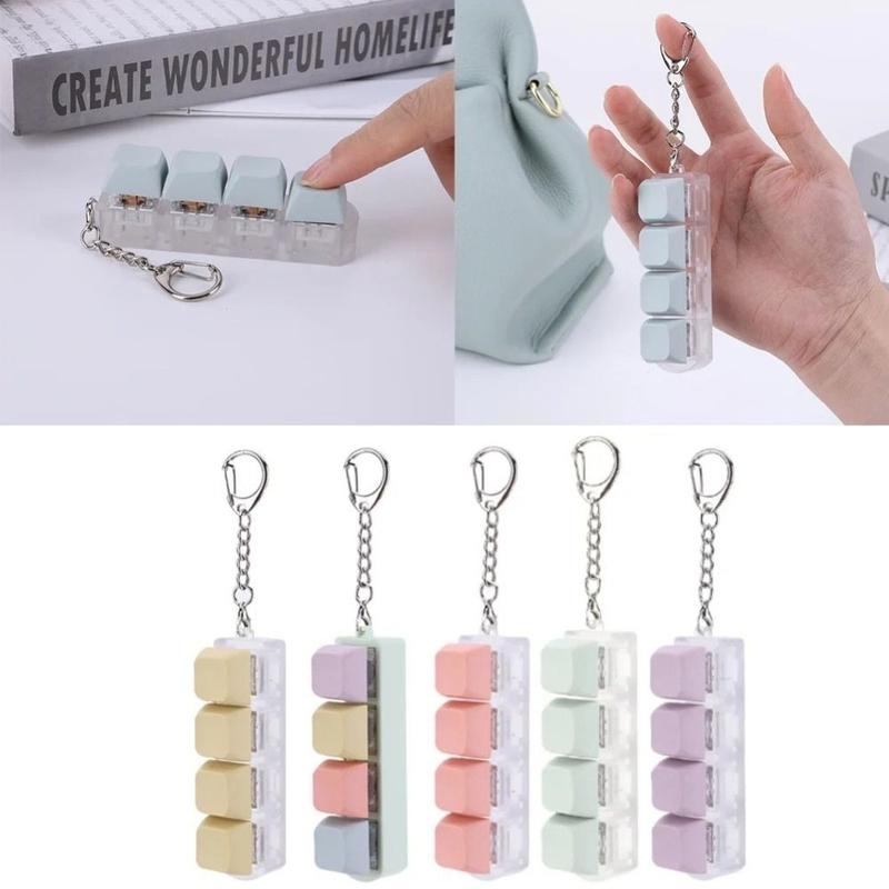 New 4Keys Keycap Pinch Toy Finger Keyboard Relief Stress Button ...