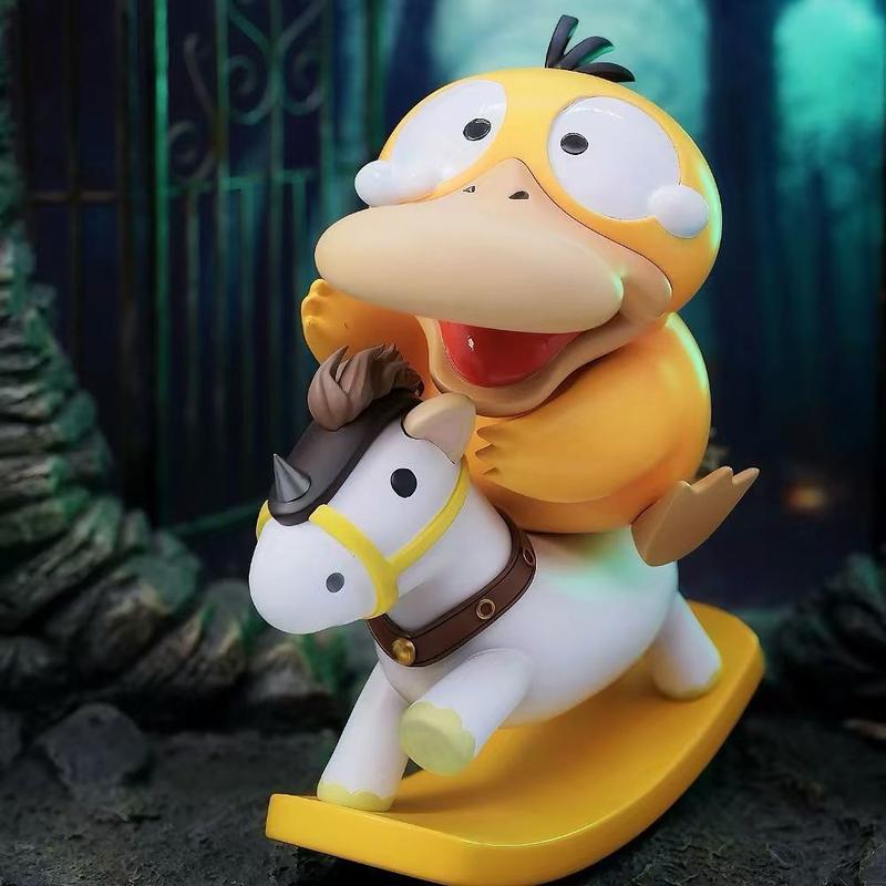 Trojan Rocking Horse Psyduck Hand-Made Pokemon Figurine Doll Cute ...
