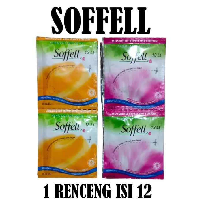 Soffell Soffel Sofell Sofel Anti Nyamuk Lotion - Netto 12 bks x 6 ml ...