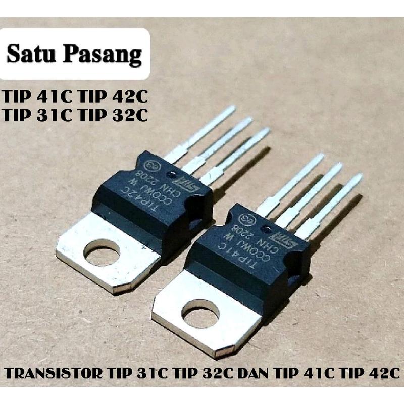 1 PASANG TRANSISTOR TIP 41C 42C DAN TIP 31C 32C TO 220V 6A/ 100V - Shop ...