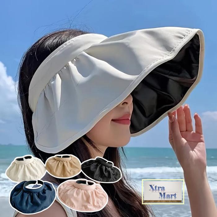 Jual XM - Topi Sun Visor Lipat Bisa di Jadikan Bando Topi Korean Style ...