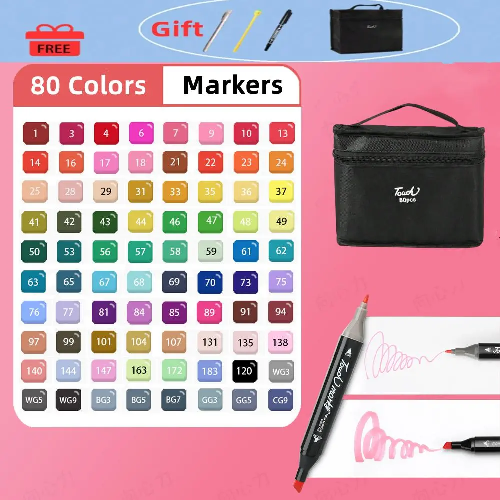 Dual Tip Marker Set, Mixed Color Marker Pen Set, Multi-purpose Paint ...