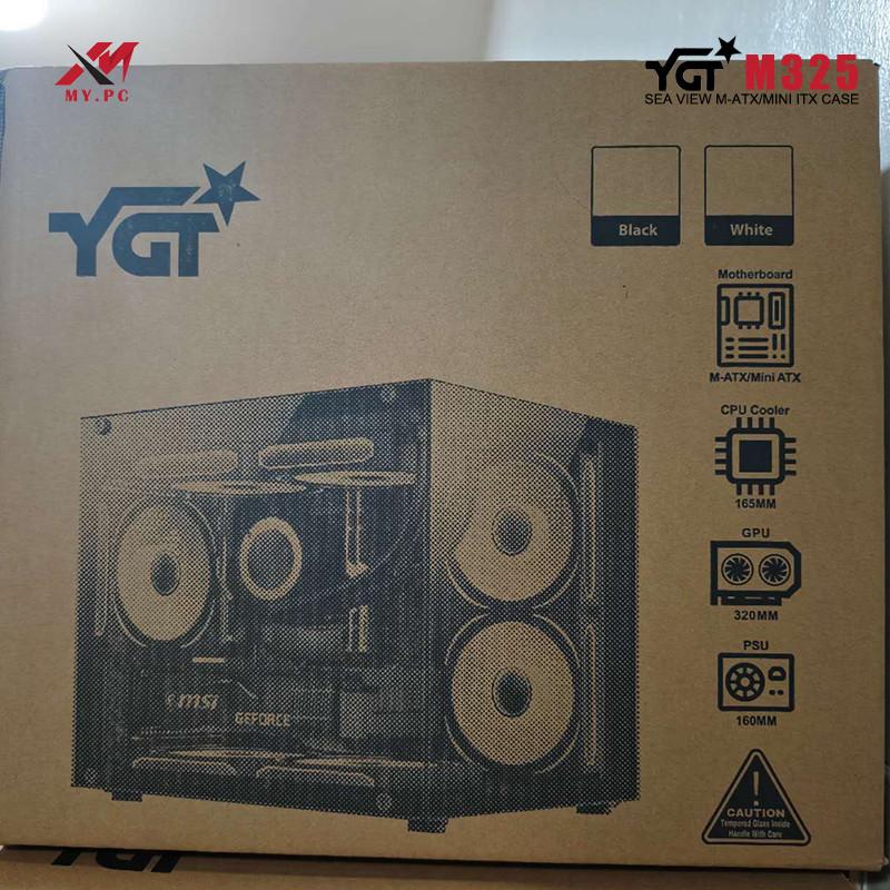 MY.PC | YGT M325 Gaming Case Dual Glass M-ATX Desktop PC Case for ...