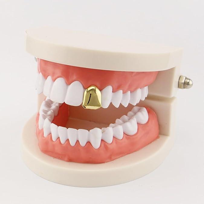 6 Pieces Gold Plated Gold Tooth Cap 18K Gold Plated Gold Finish ...