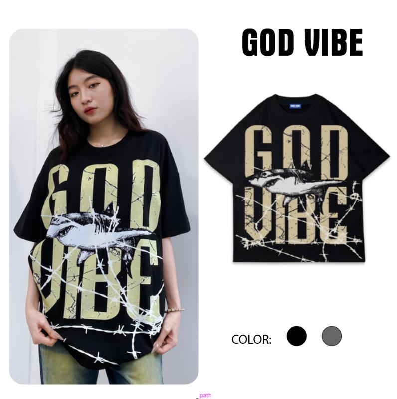 Áo thun GOD VIBE phong cách Unisex Nam Nữ form rộng GTK32 Cổ - TikTok ...