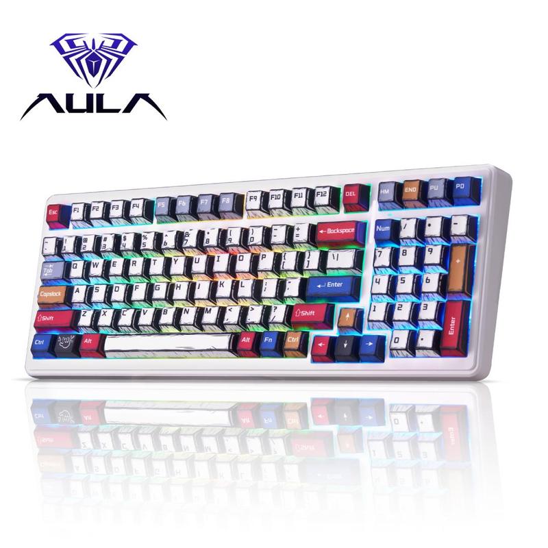 AULA F99 Wireless Mechanical Keyboard, Tri-mode BT5.0/2.4GHz/USB-C ...