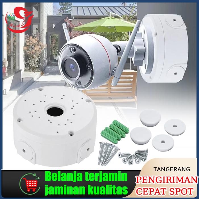 Promo Junction Box Kamera CCTV Plastik Bulat Anti Air Bracket Camera ...