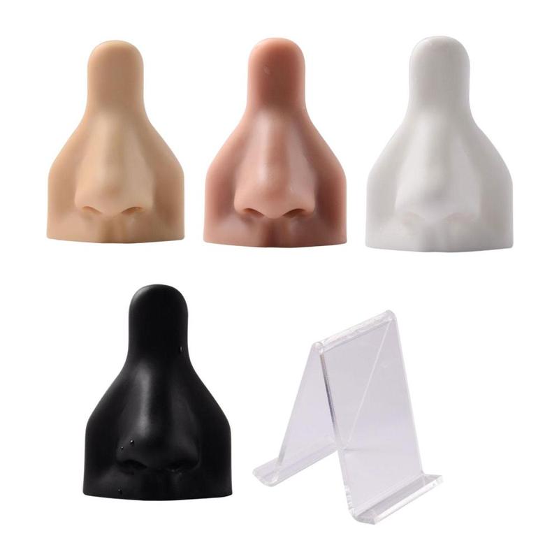 Soft Silicone Nose Model Body Display Props for Piercing Practice ...
