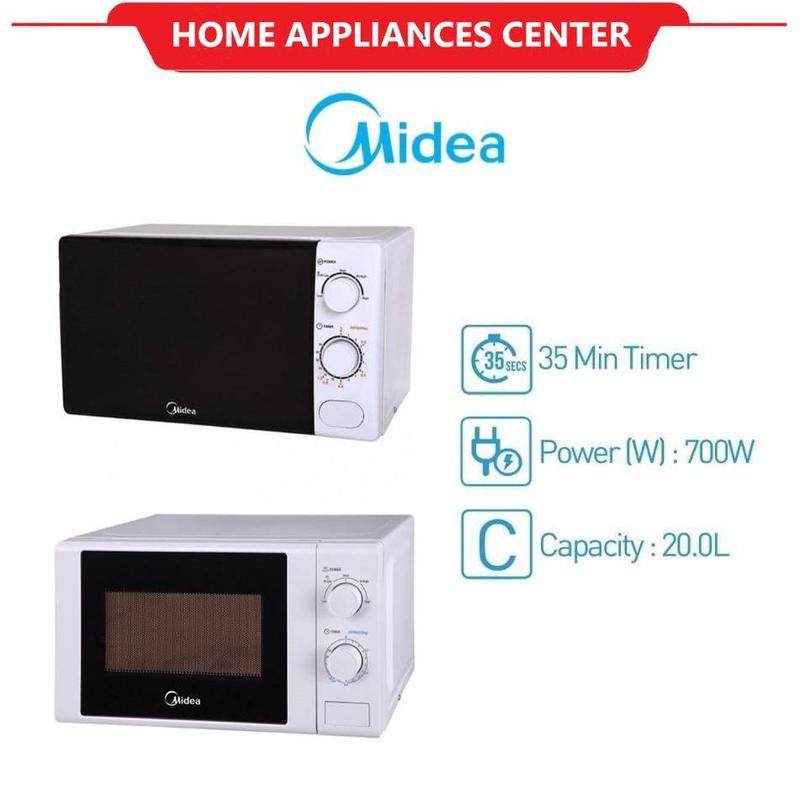 Midea MM720CGE-WH 20L Microwave Oven With Defrost Function MM720CXM ...