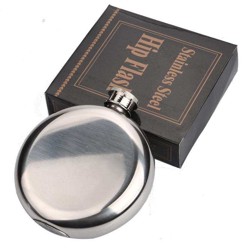 Stainless Steel Hip Flask Mini Round Alcohol Liquor Bottle High Quality ...