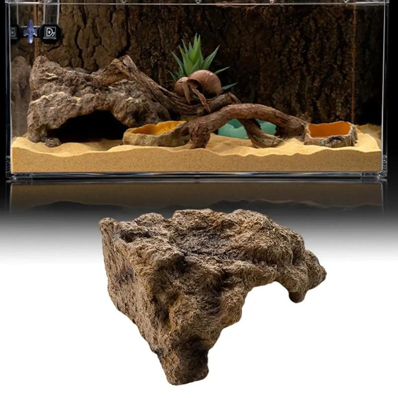 Artificial Reptile Hiding Cave Decoration Shelter Hide Rest Cave ...