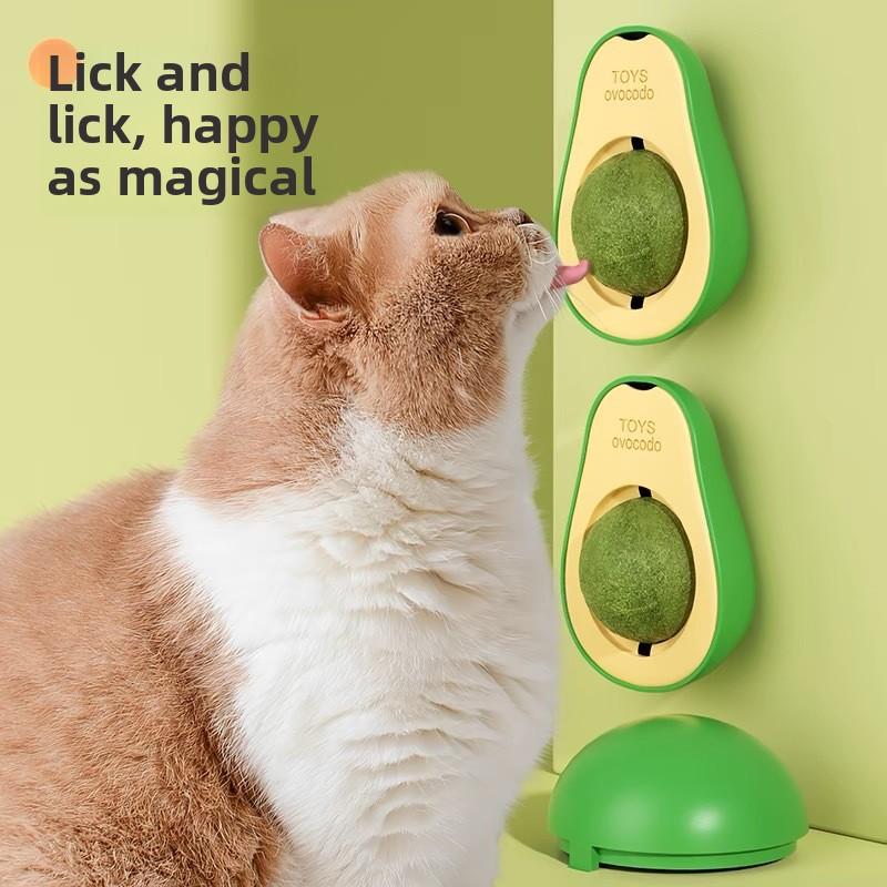 Catnip ball Avocado Lick Fun Cat teething cat toy Baby cat bite ...