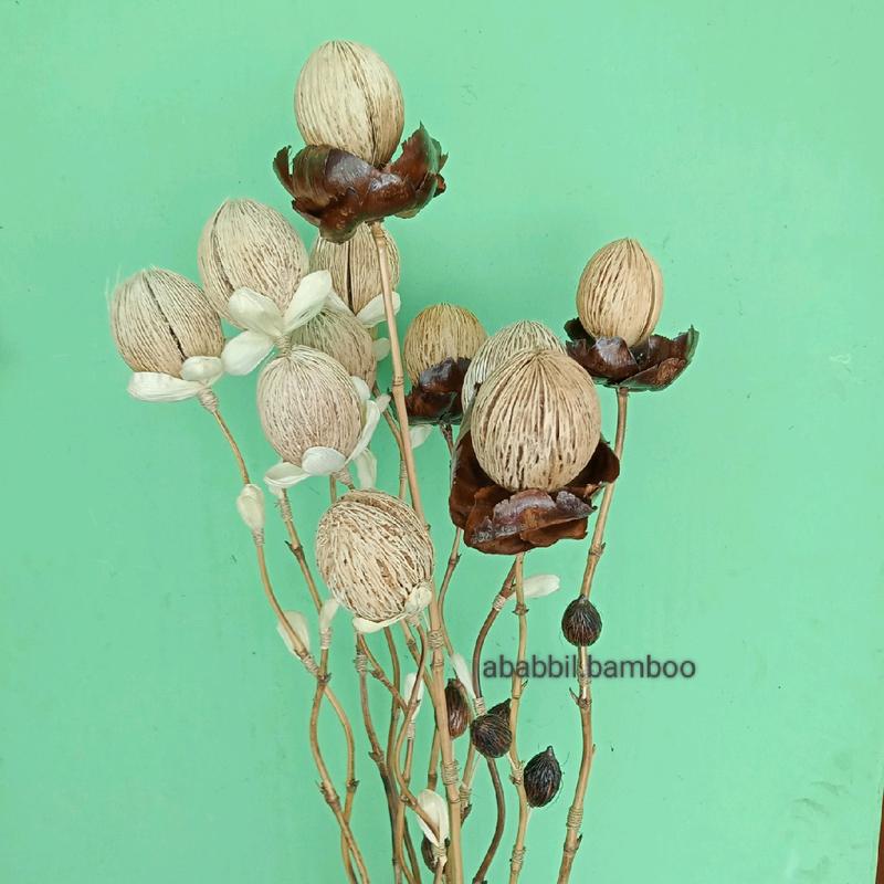 2 bambu ulir cendani BOLA URAT rustik Hiasan home deco bunga - Shop ...