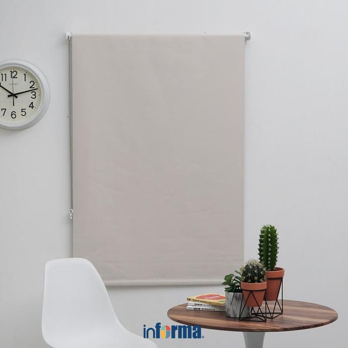 Promo Informa 90X240 cm Roller Blind Blackout Solid - Krem Tirai Gulung ...