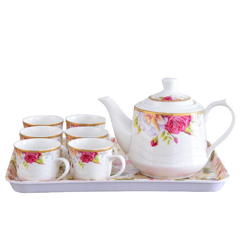 Set cawan teh seramik, set cawan isi rumah, ruang tamu, set teh ...