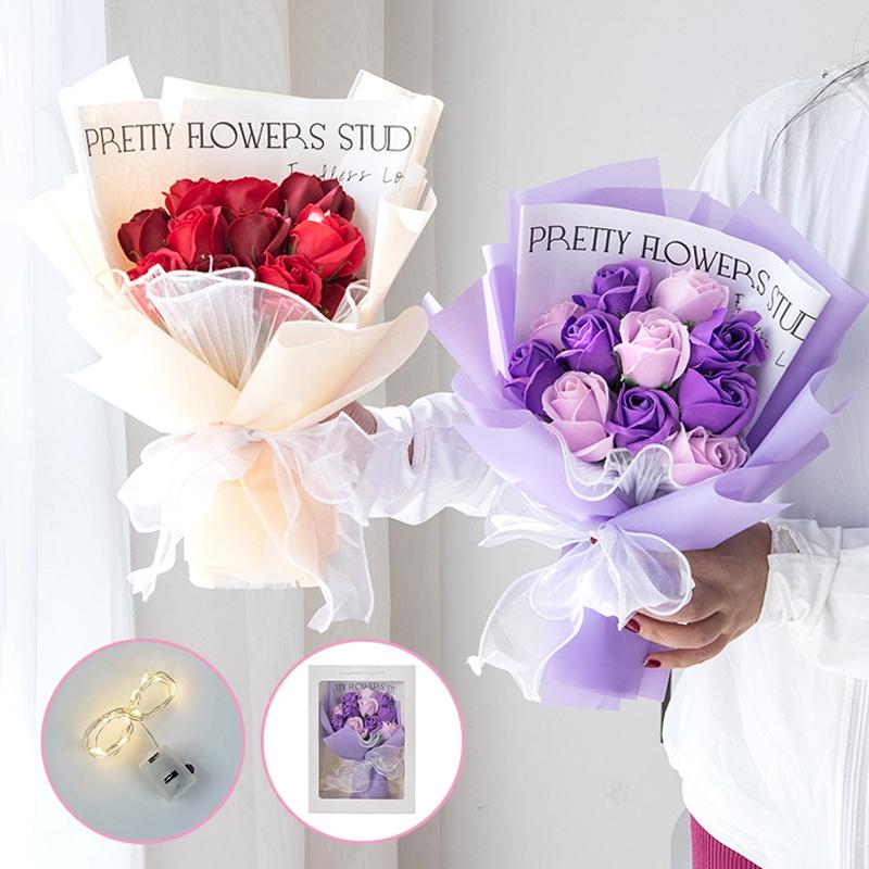 Sejambak Bunga Mawar Sabun, Romantik, Bunga Tiruan, dengan Beg - TikTok ...