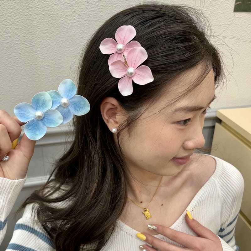 Klip Rambut Mutiara Bunga Berganda, Gaya Manis dan Segar Musim - TikTok ...