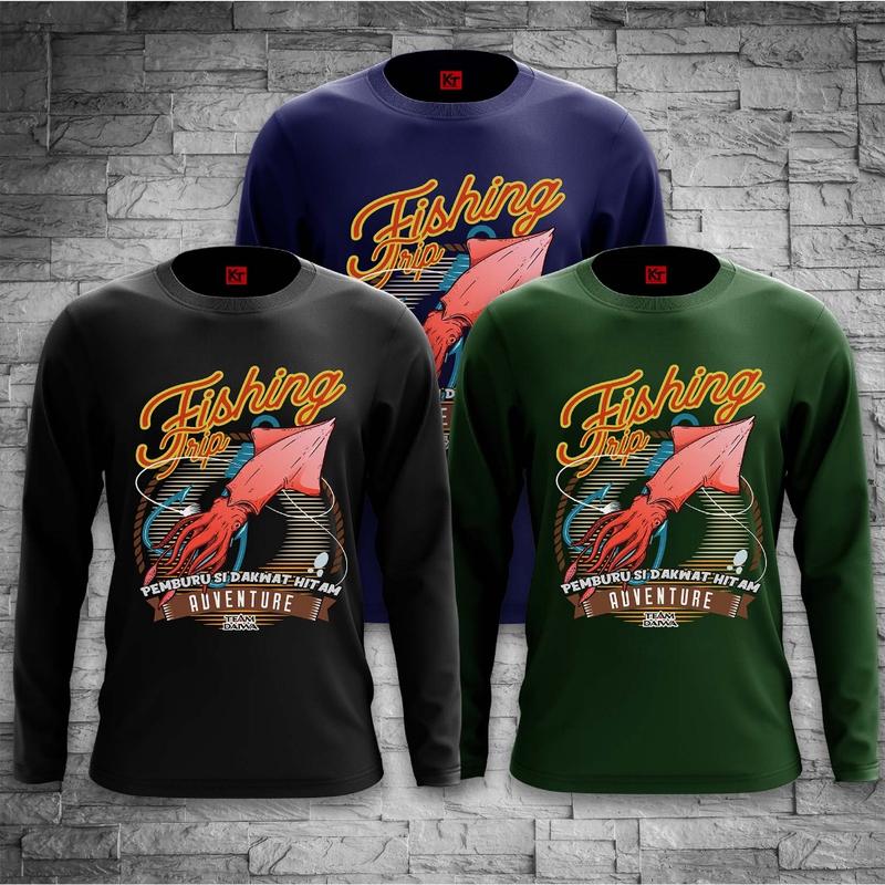 Baju Memancing, Reka Bentuk Perjalanan Sotong, Tersedia dala - TikTok ...