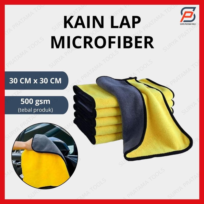 Kain Lap Detailing Microfiber 30cm x 30cm 500 GSM Poles Mobi - Shop ...