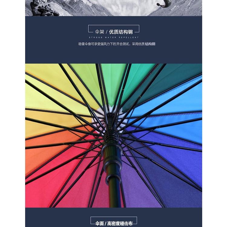 AUN Payung Besar Golf Jumbo Mewah Polos Manual 120CM 16 Tungku / Payung ...