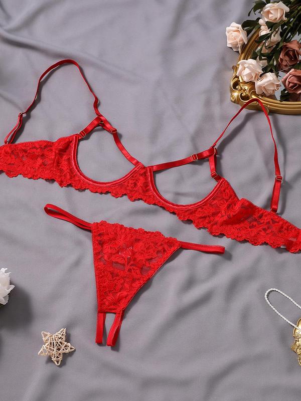 Women s Floral Lace Sexy Lingerie Set Aesthetic Adjustable Straps Sexy Women s Floral Lace Sexy Lingerie Set Aesthetic Adjustable Straps Sexy