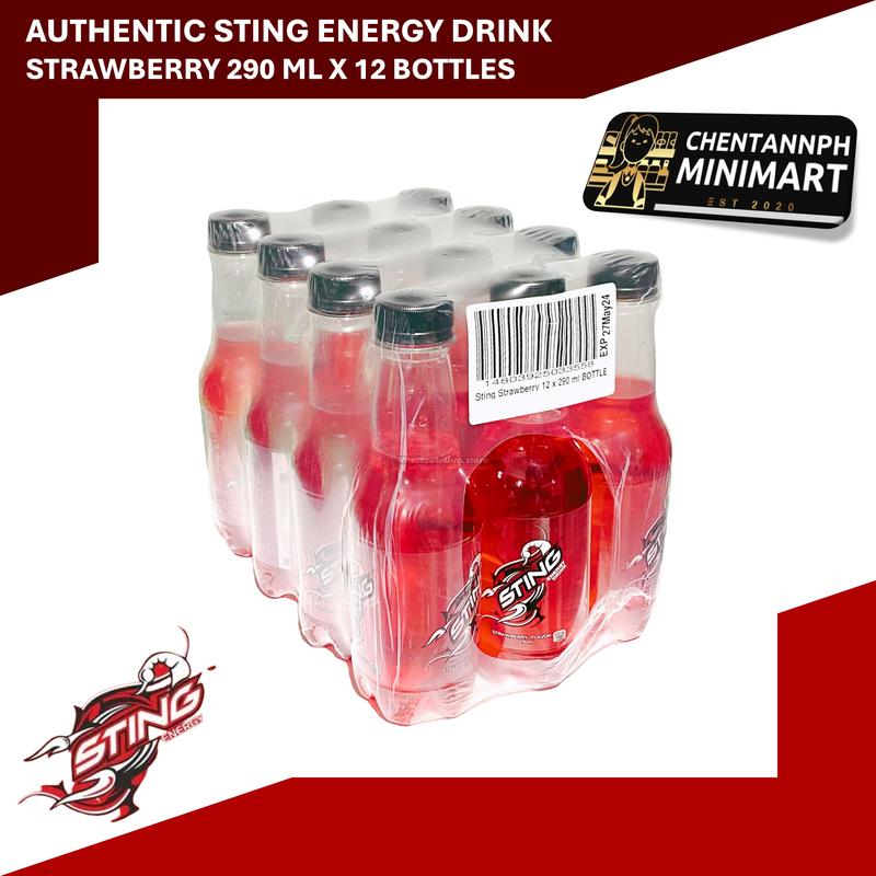 (1 CASE) Authentic Sting Energy Drink Strawberry Flavor 290 mL - TikTok ...