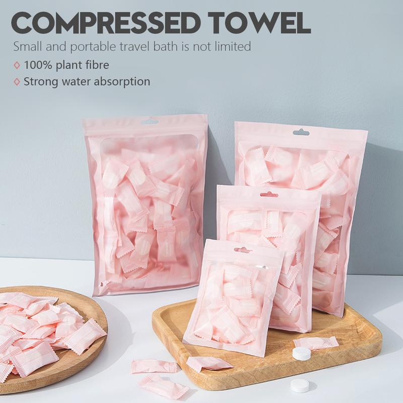 20pcs/50pcs Disposable Compressed Towel Outdoor Travel Water Wet Wipe ...