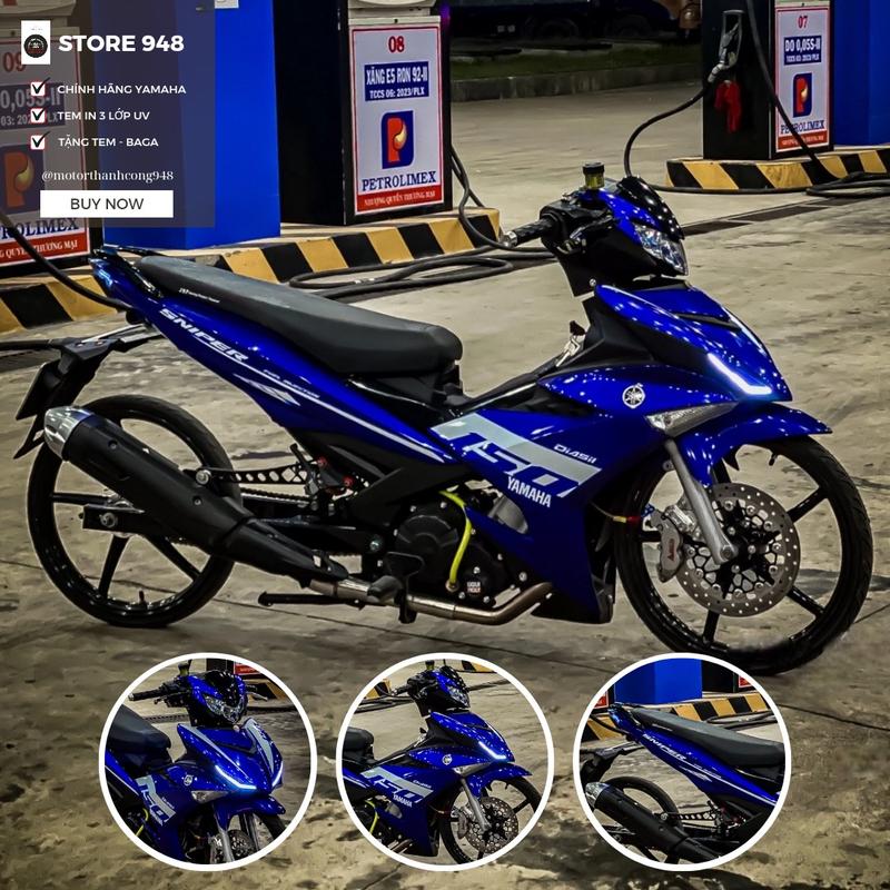 Dàn áo Exciter 150 Xanh Gp mẫu tem Sniper - Tặng Tem , Baga Phụ ...