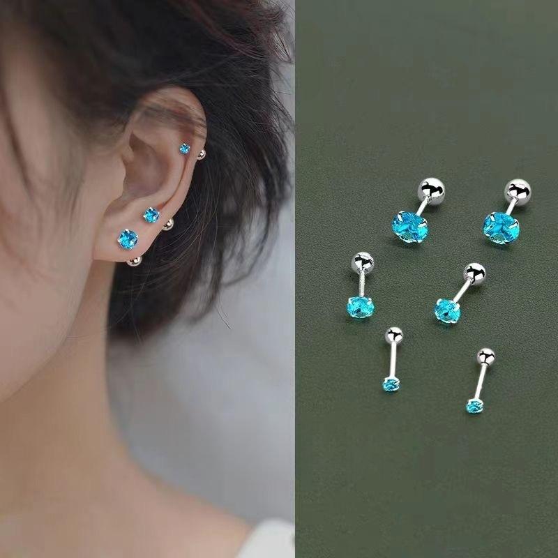 Stud Tulang Telinga Zirkon, Saiz Mini, Anting-anting Fesyen Pelajar ...
