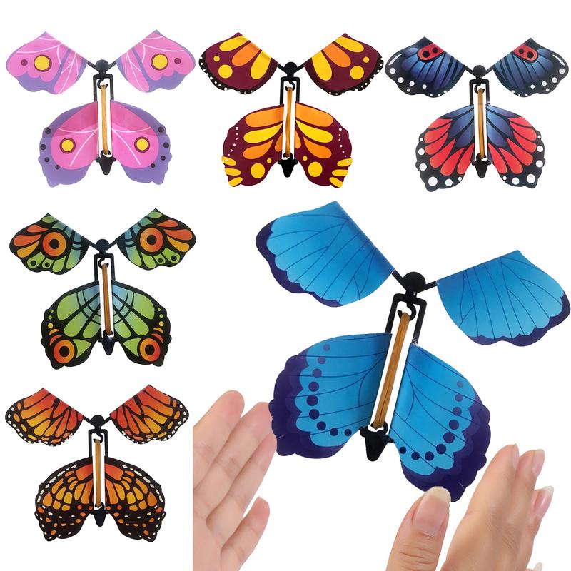 Kiocr|10Pcs Realistic Magic Flying Wind-up Butterfly Toys Magic ...