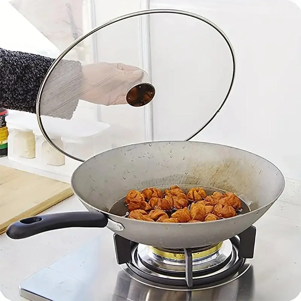 1 Piece Stainless Steel Splatter Cover with Handle, 25cm Kitchen ...