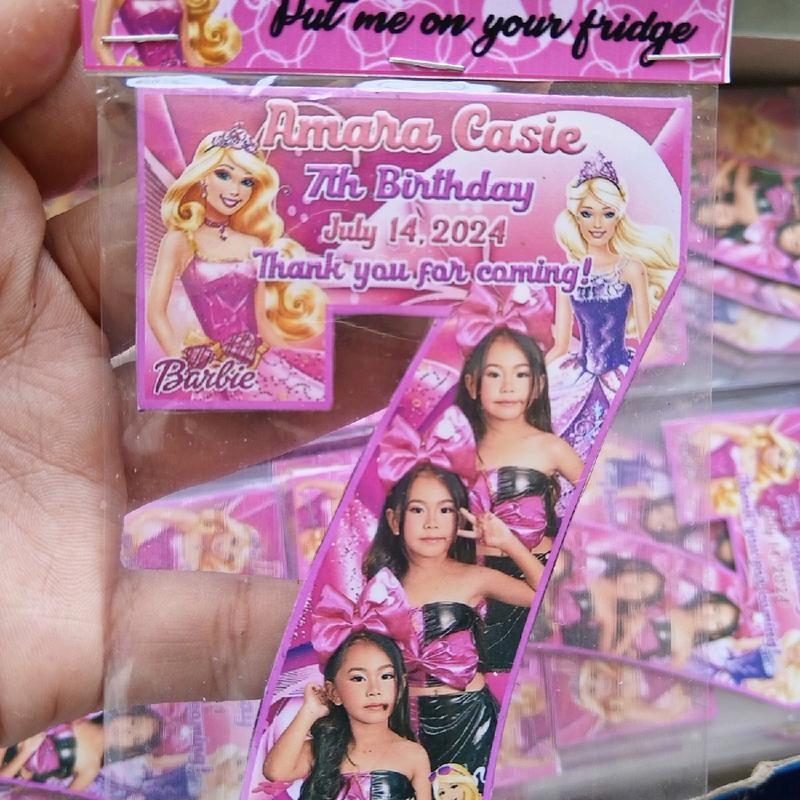 5 pcs Personalized Ref Magnet Barbie Design (Minimum Order 20pcs ...