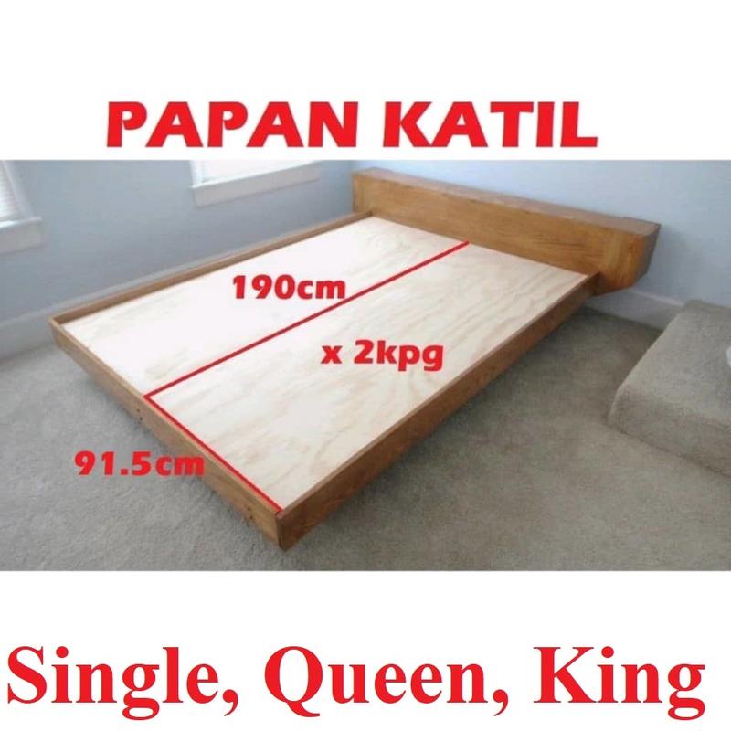 PAPAN KATIL SINGLE / QUEEN / KING size Plywood Bed Frame Kay - TikTok ...